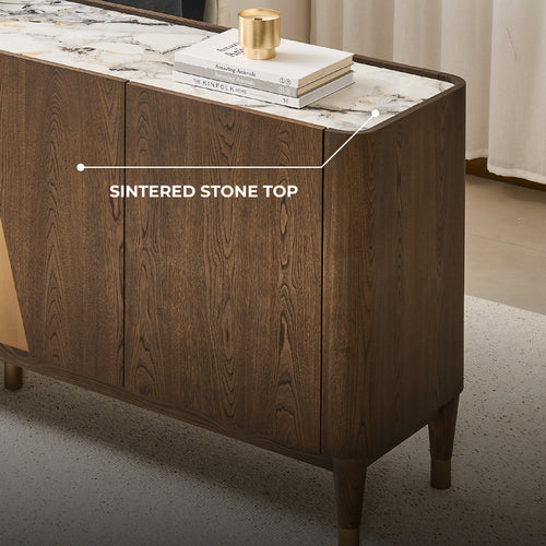 Olmo Fiorito Sintered Stone Top Buffet Table with Storage | Shop Now