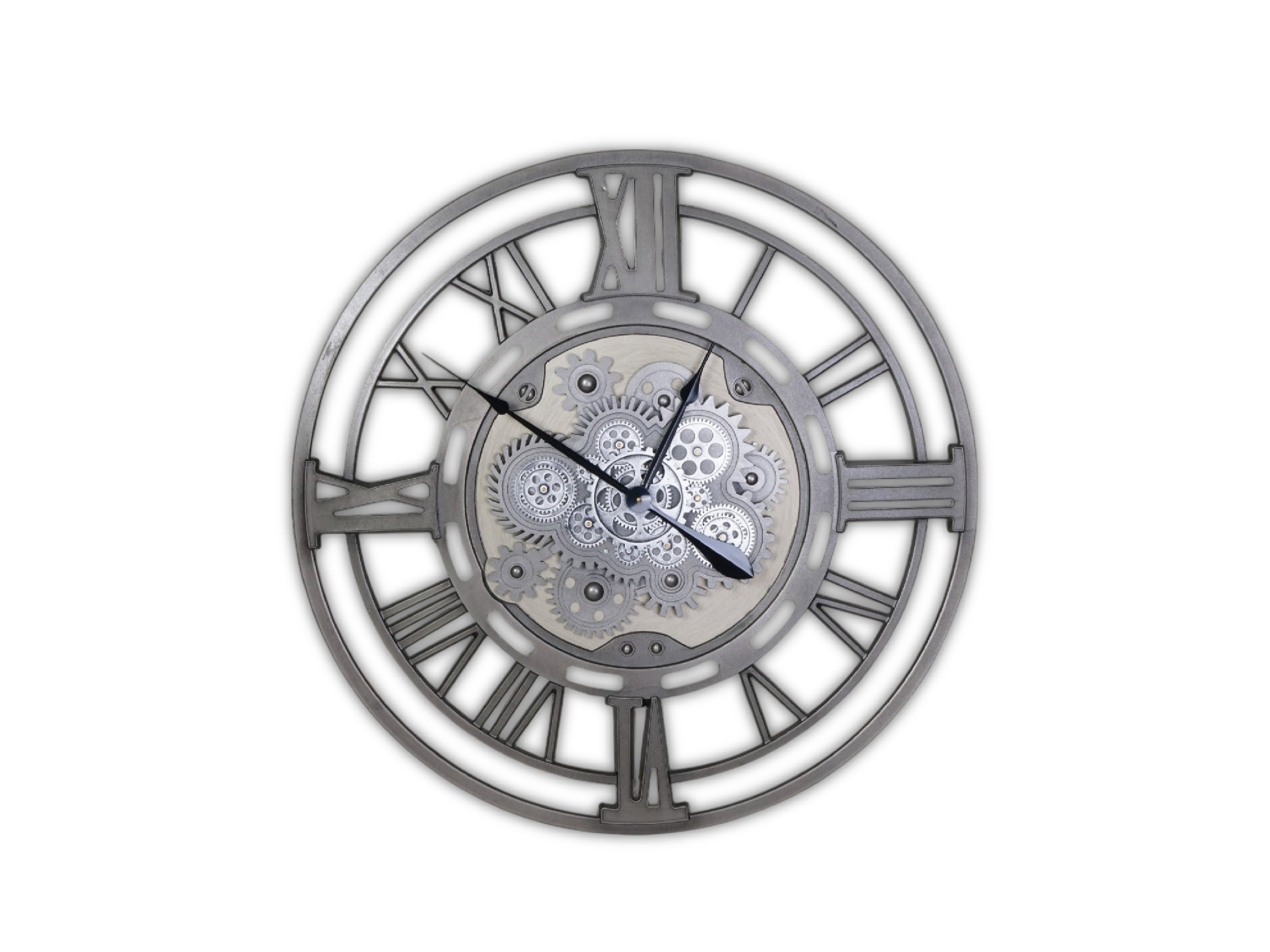Jester Industrial Gear Wall Clock with Roman Numerals