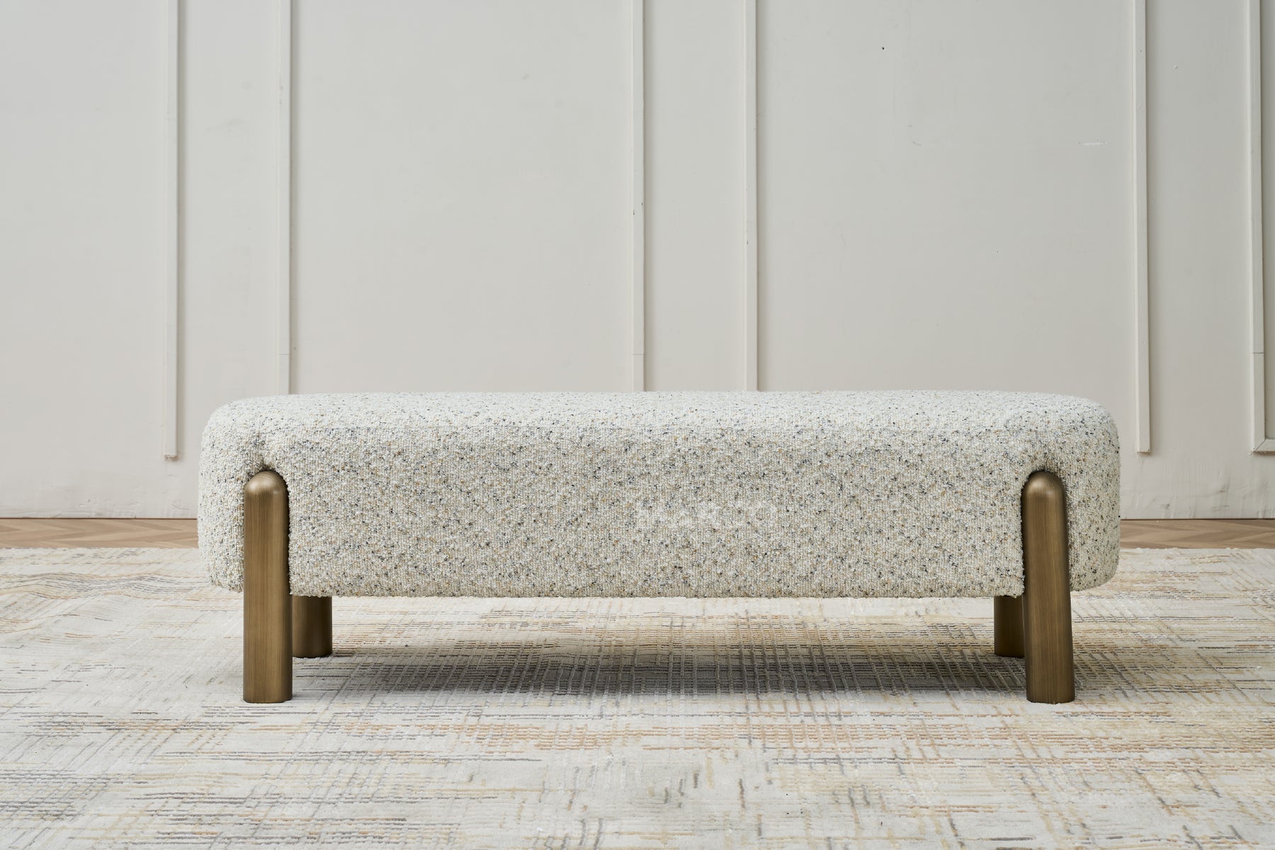 Catalina Bouclé Ottoman | Modern Bouclé Bench Seat Design