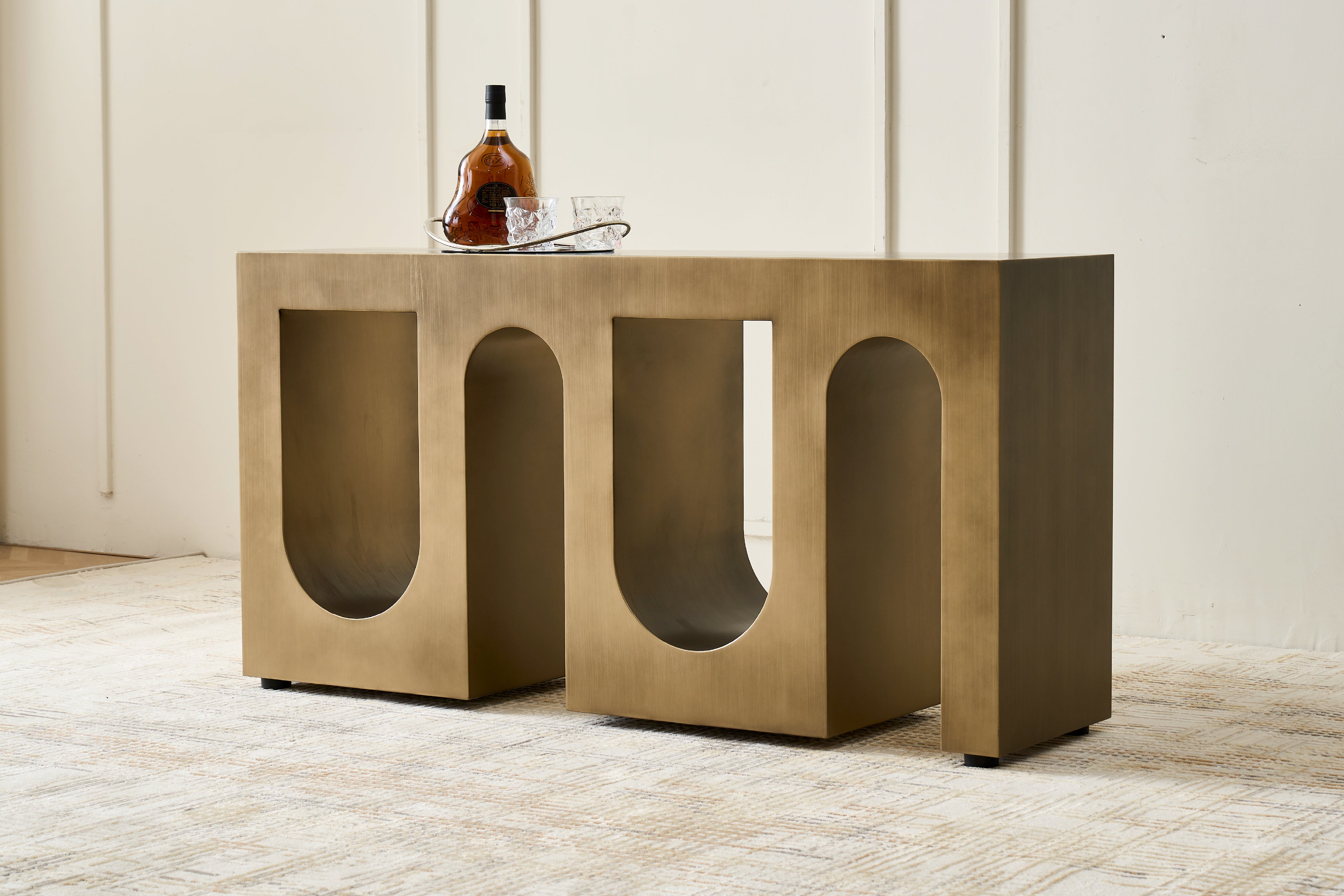 Dublin Metal Console Table with Arched Base | Shop Now