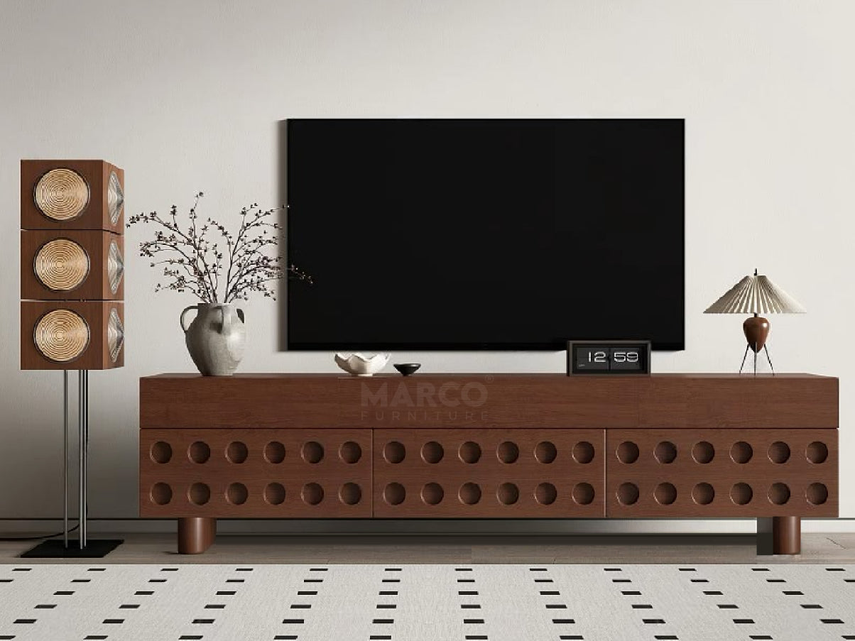 Harper TV unit with Storage | Walnut Entertainment Unit