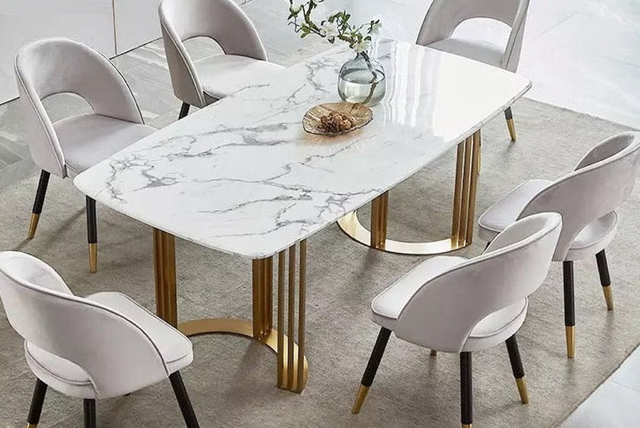 Oscar Modern Dining Table with Spanish Ceramic Top | Shop Now