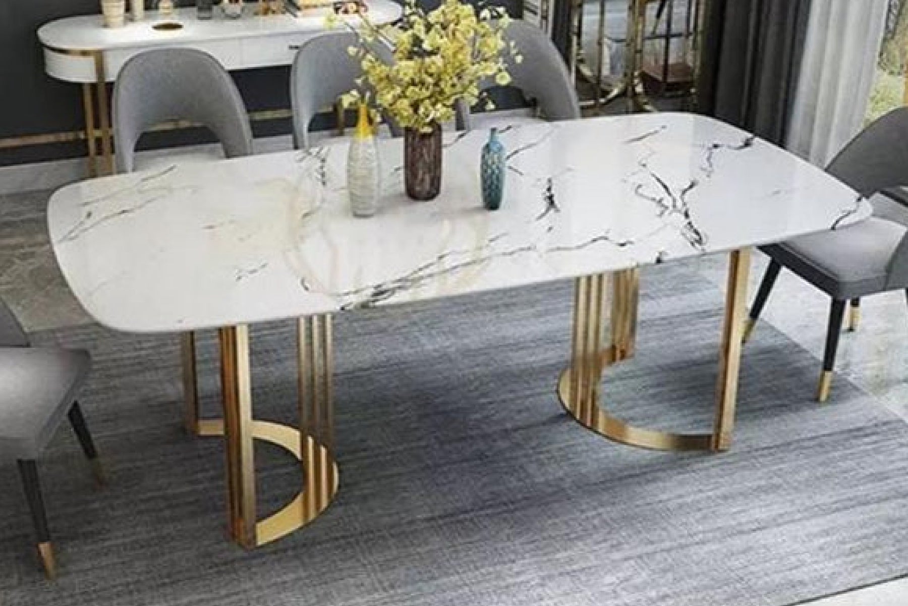 Oscar Modern Dining Table with Spanish Ceramic Top | Shop Now