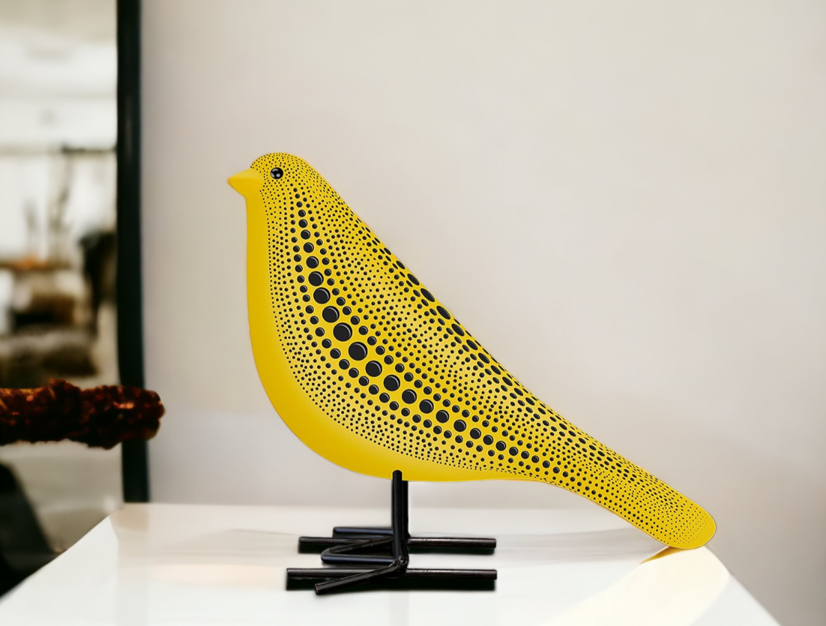 Charming Yellow Poly Pigeon Bird Figurine | Perfect Home Décor