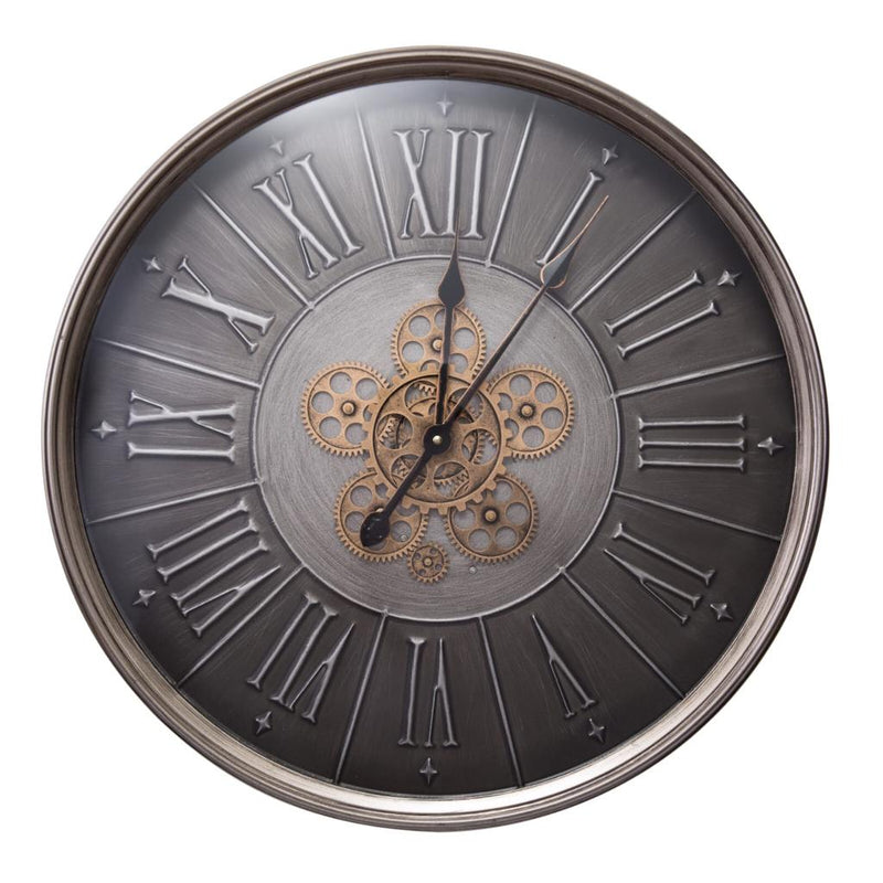 Round Roman Numeral Moving Cogs Wall Clock 60cm in Australia – Marco ...