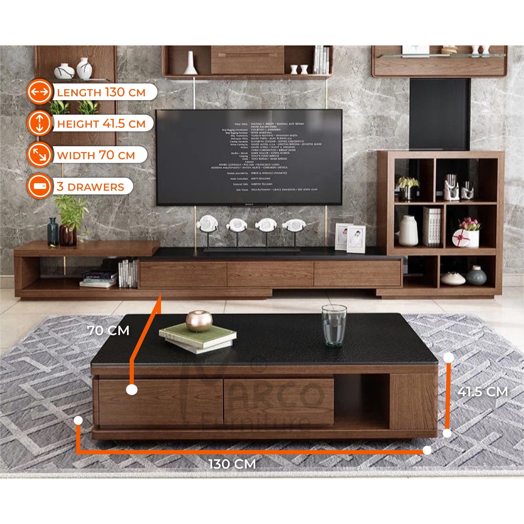 Coco coffee table with storage | Marco Furniture