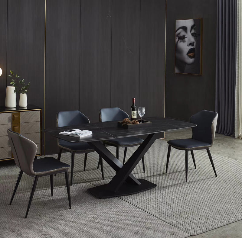 Eclipse Extendable Dining Table with White Ceramic Top – Marco Furniture