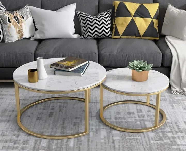 Proto Marble Nesting Coffee Table | Marco Furniture